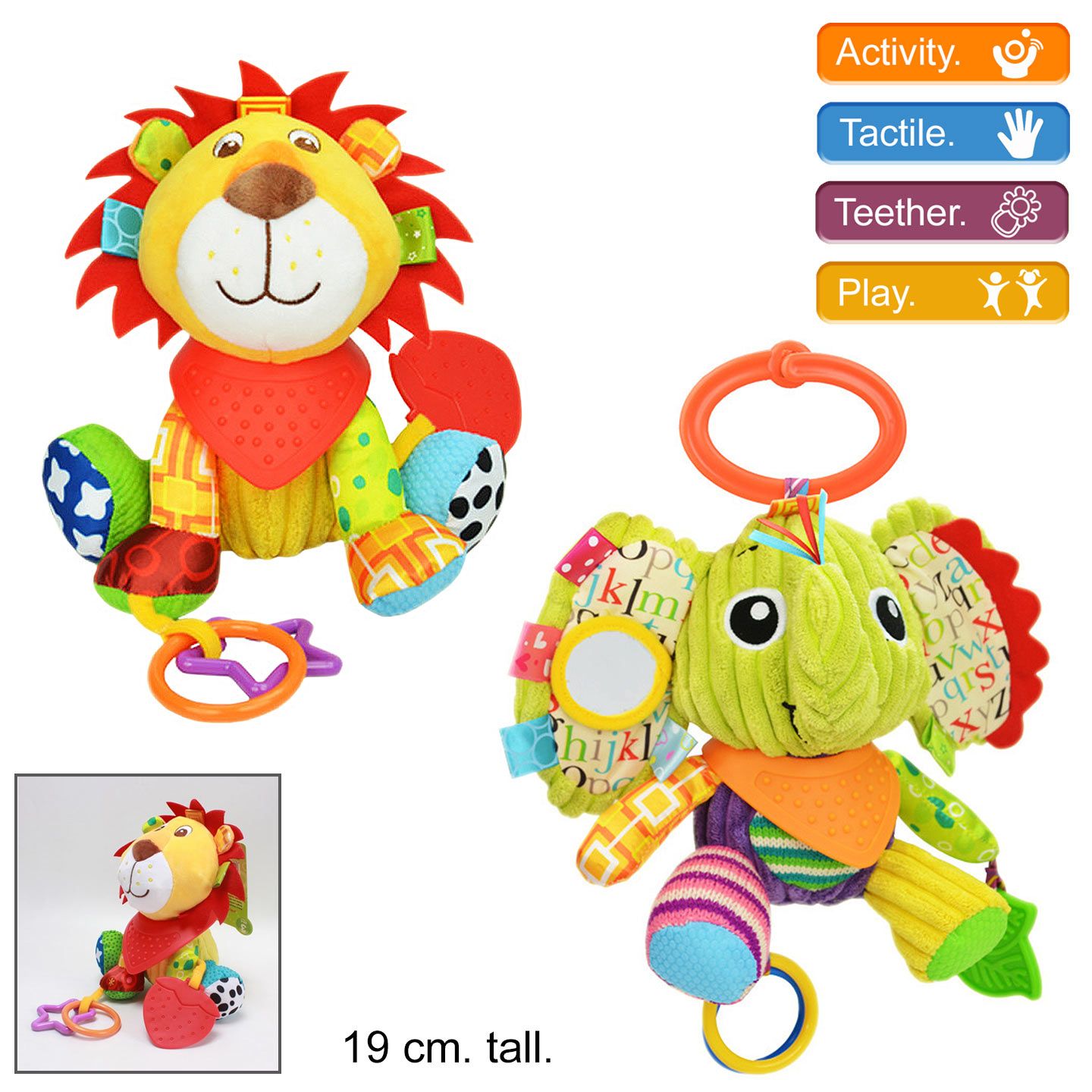Cute Interactive Animal Bib Toy
